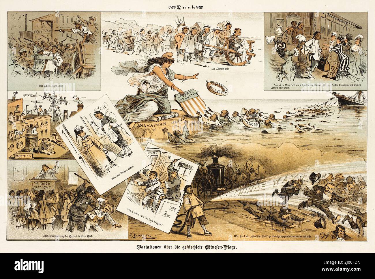 Cartoon from Puck. Joseph Keppler (Austria, Vienna, active United ...