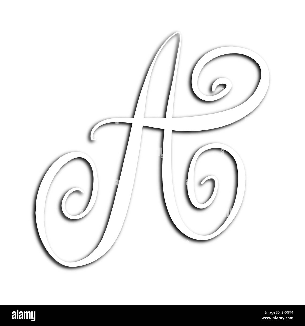 Letter a calligraphy Cut Out Stock Images & Pictures - Alamy