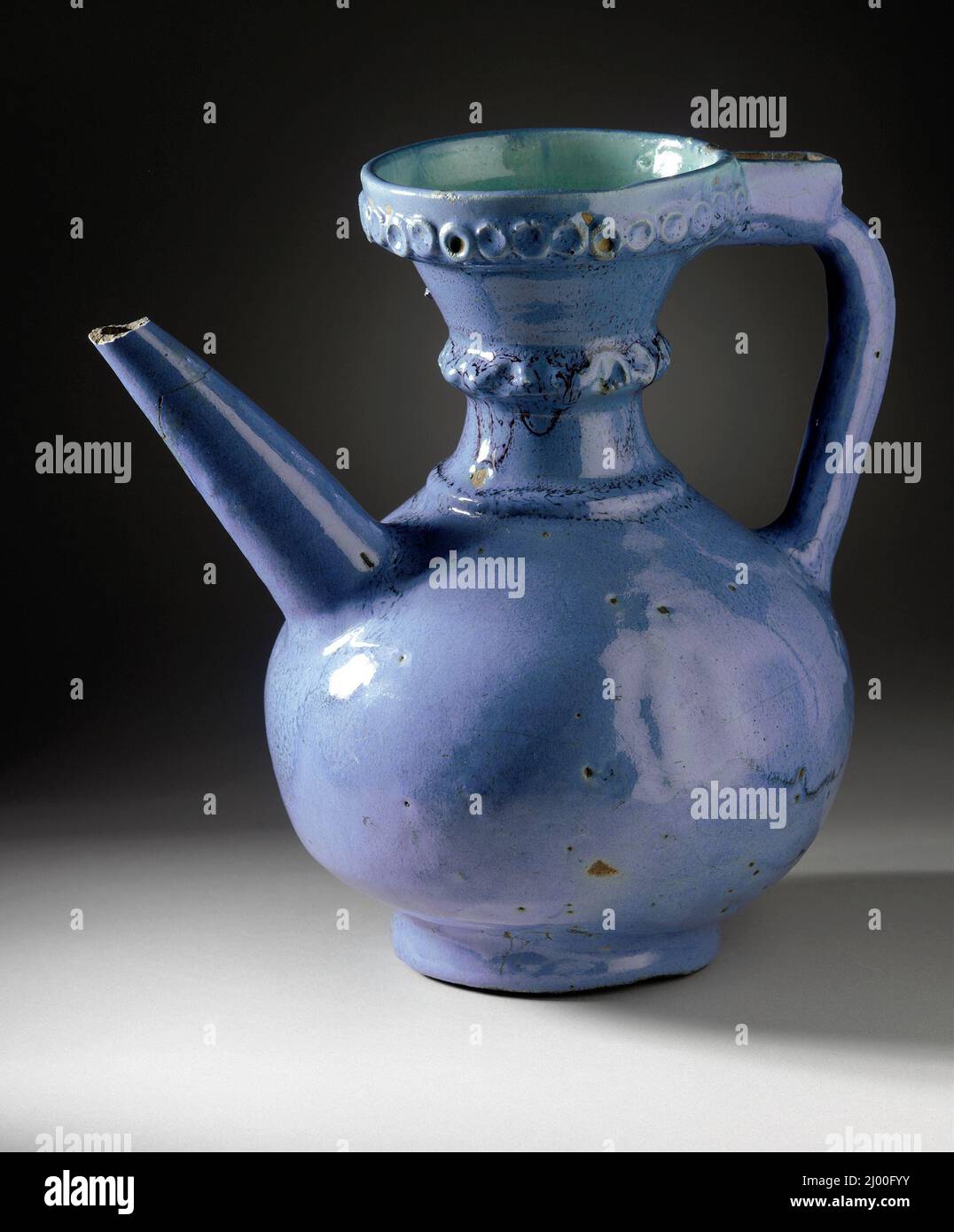 Ewer. Iran, 17th century. Ceramics. Fritware, glazed Stock Photo - Alamy