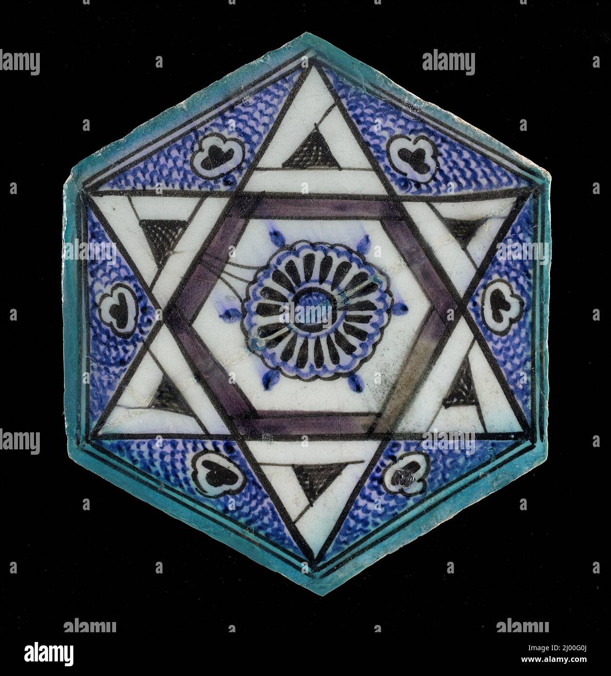 Tile. Syria or Egypt, 15th century. Ceramics. Fritware, underglaze ...