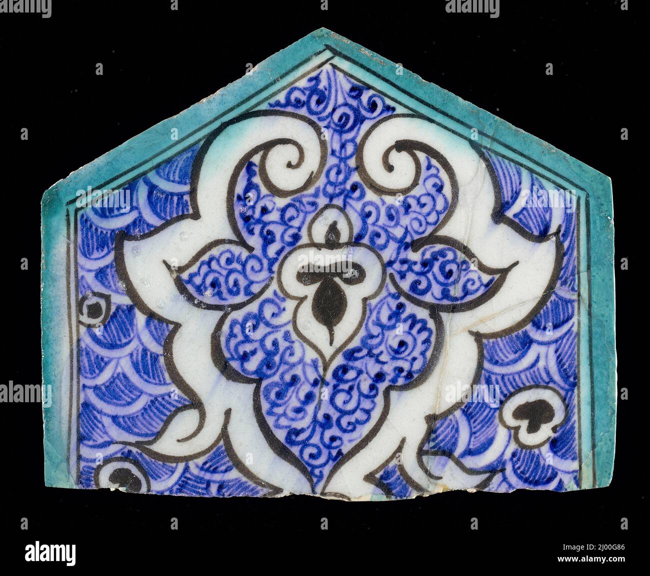 Tile. Syria or Egypt, 15th century. Ceramics. Fritware, underglaze ...