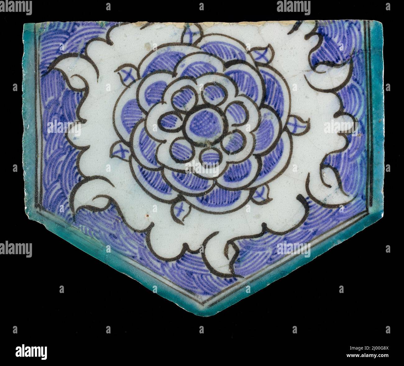 Tile. Syria or Egypt, 15th century. Ceramics. Fritware, underglaze ...