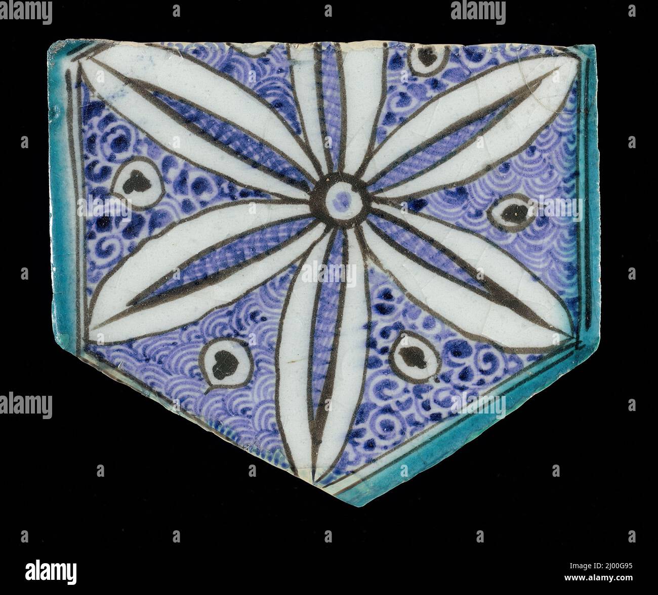 Tile. Syria or Egypt, 15th century. Ceramics. Fritware, underglaze ...