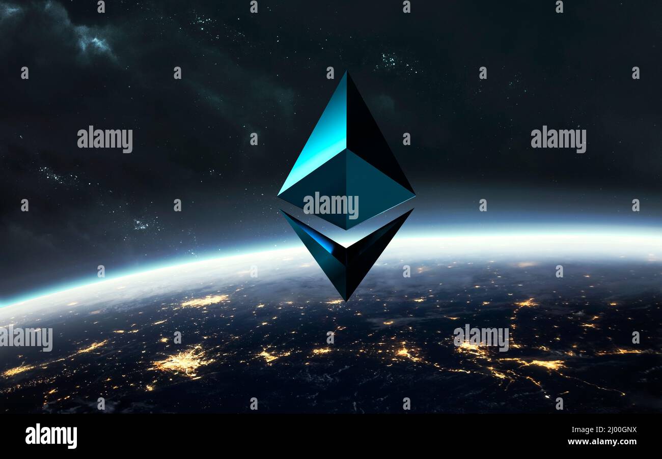 3D illustration of Ethereum are blockchain technologies of the future ...