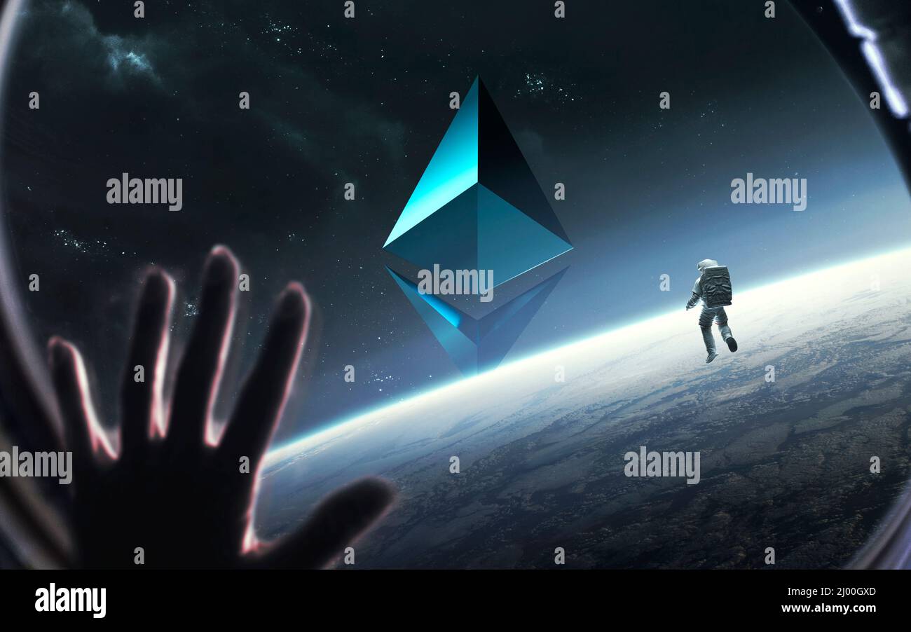 3D illustration of Ethereum are blockchain technologies of the future ...