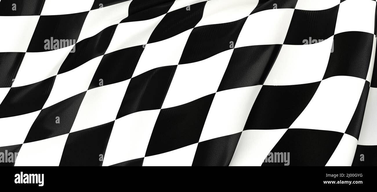 3D illustration of checkered flag pattern for background Stock Photo ...