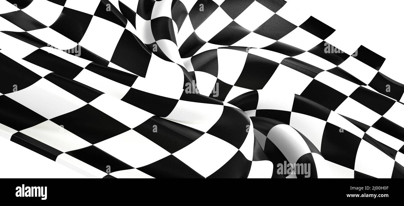 3D illustration of checkered flag pattern for background Stock Photo ...