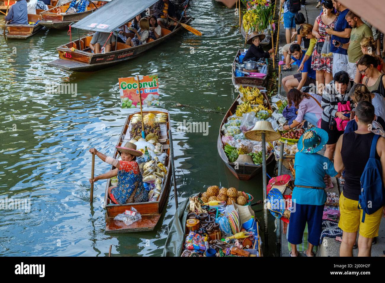 The Floating Market at Damnoen Saduak in Ratchaburi Province is the most famous floating market ...