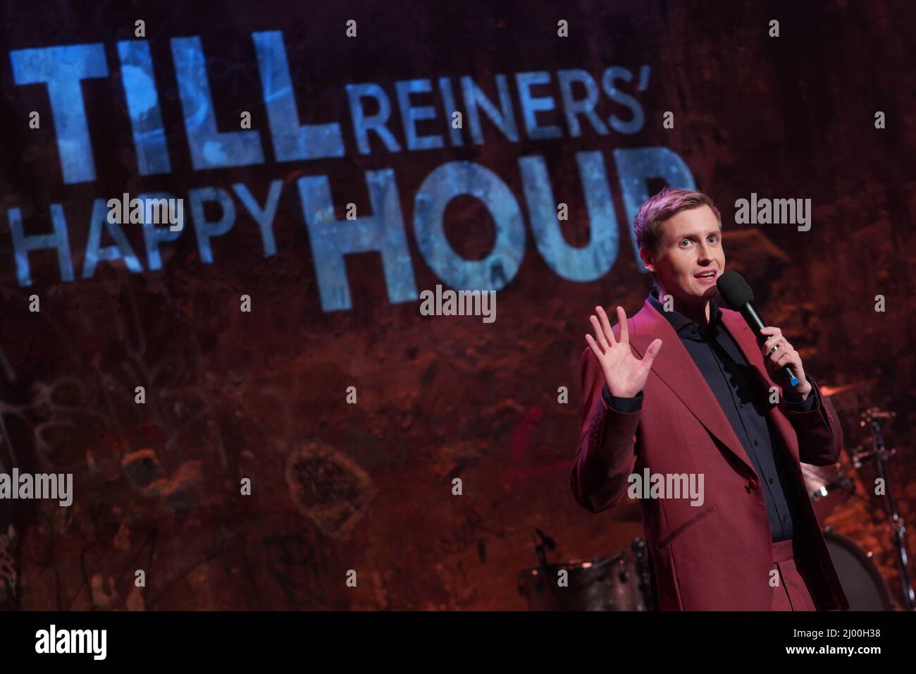 Berlin, Germany. 15th Mar, 2022. Comedian Till Reiners is on stage at ...