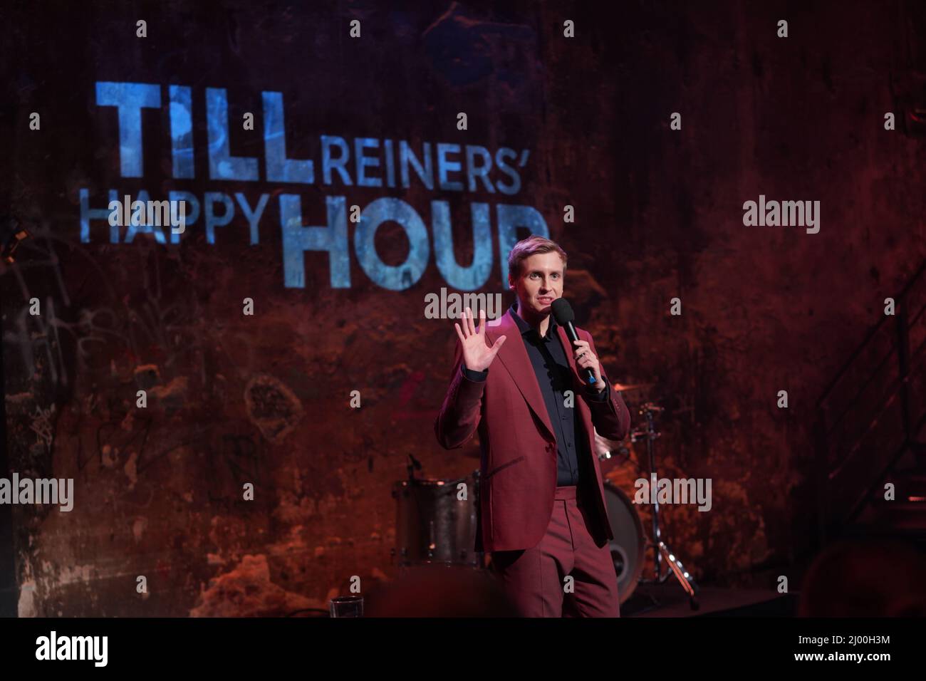 Berlin, Germany. 15th Mar, 2022. Comedian Till Reiners is on stage at ...