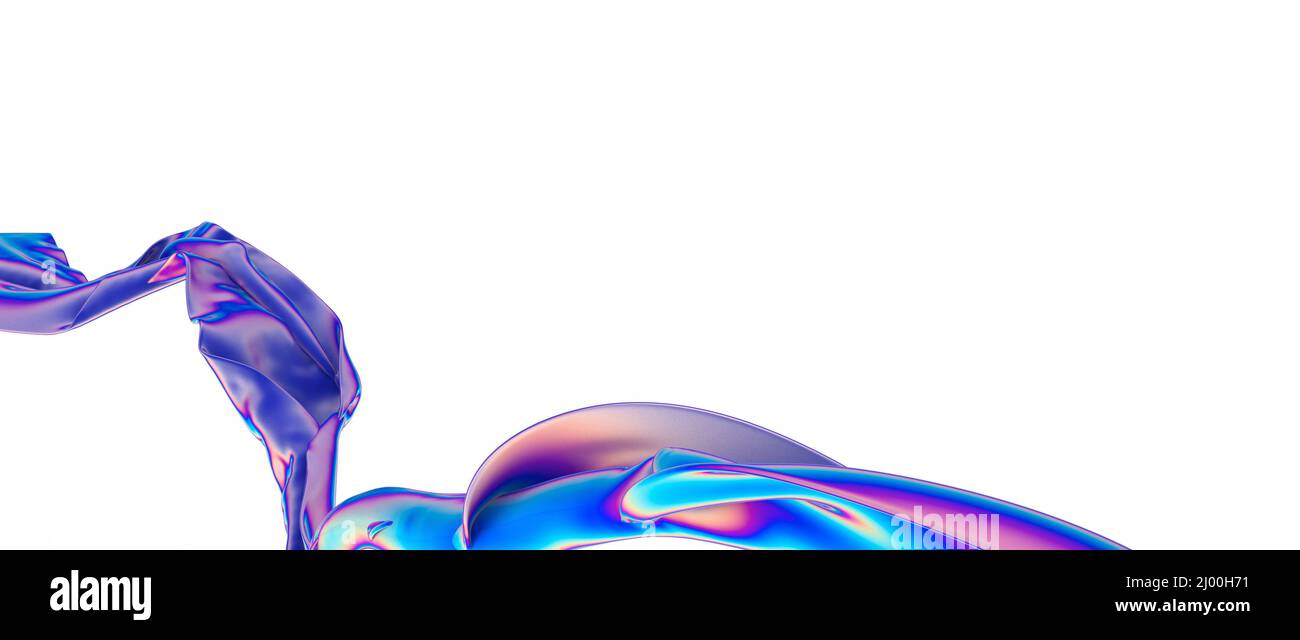 3D rendering of colorful abstract twisted shapes in motion for ...