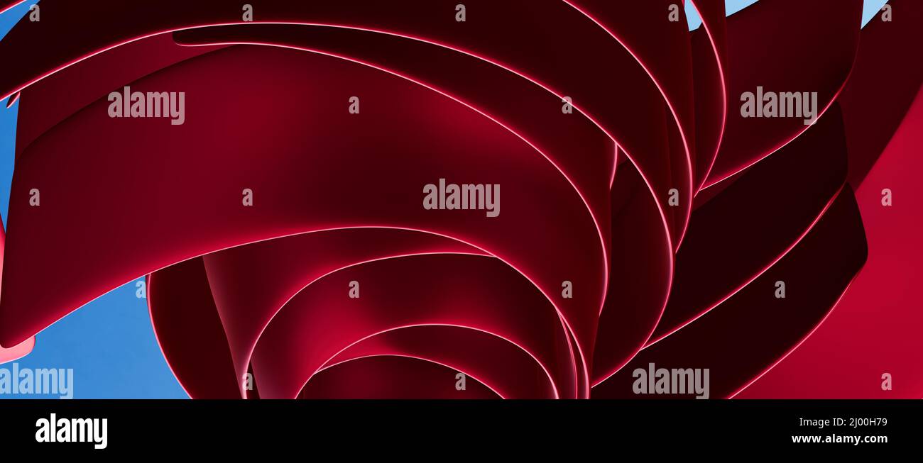 Bright red rendered background with different shapes and tones Stock ...