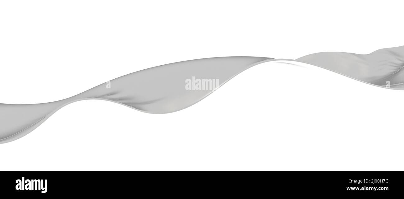 3D rendering of a twisted cloth garment in motion isolated on a white ...