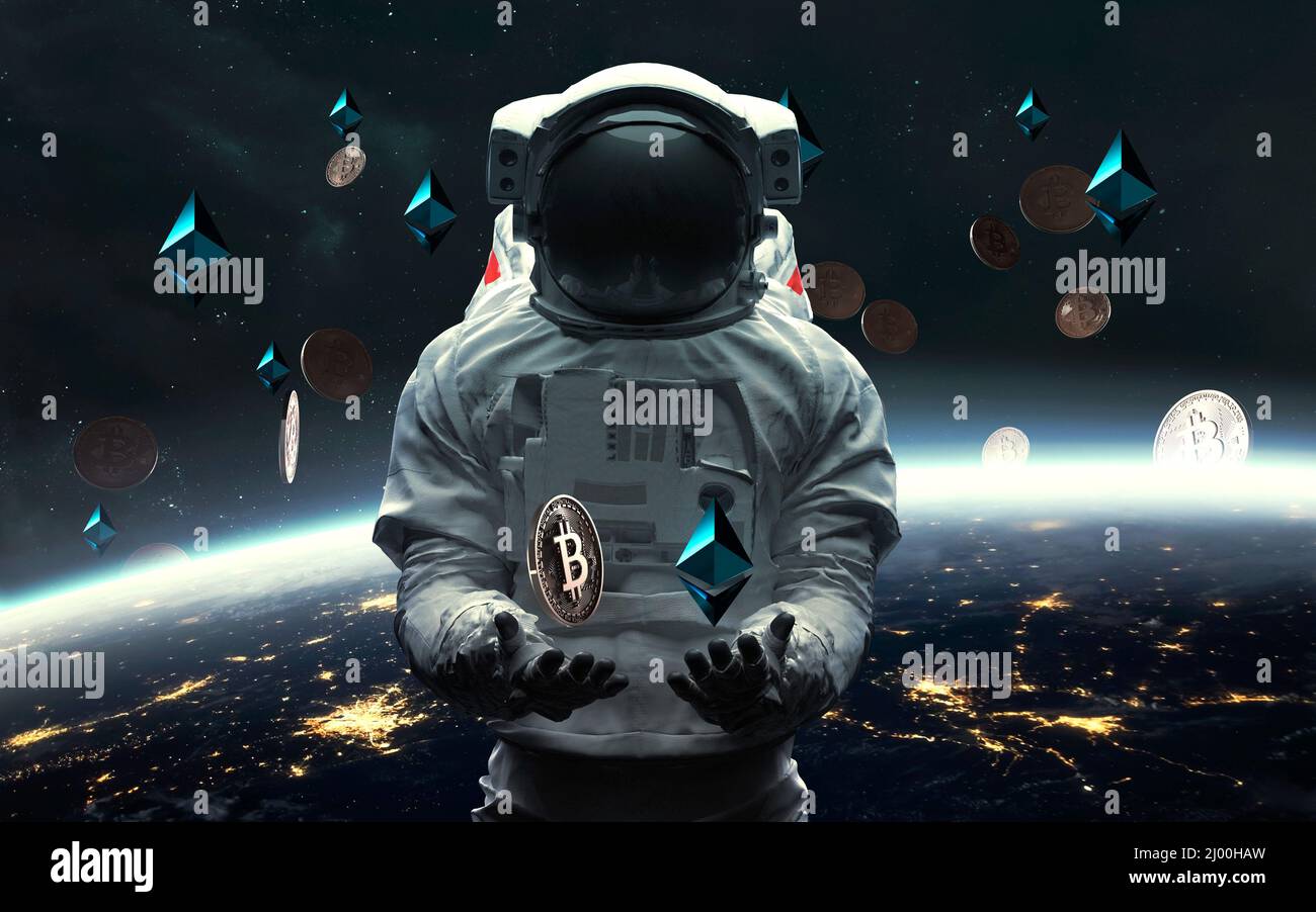 Cryptocurrency star space hi-res stock photography and images - Alamy