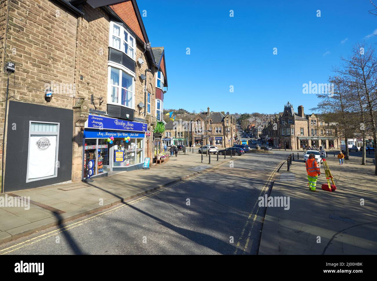 Town center in Matlock, Derbyshire, UK Stock Photo - Alamy