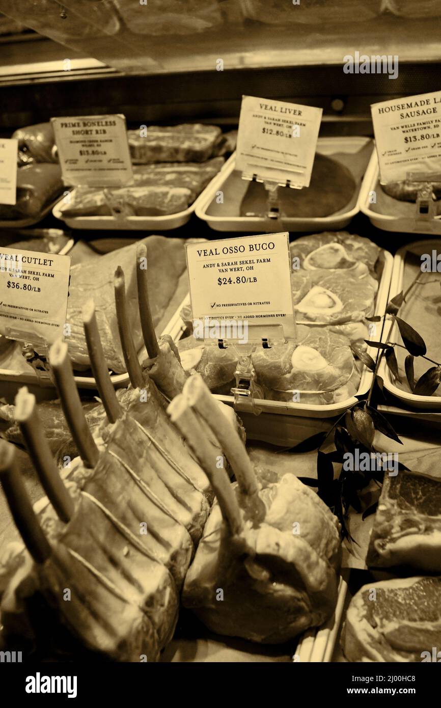Pat La Frieda butcher department at the Eataly Italian Market place in ...