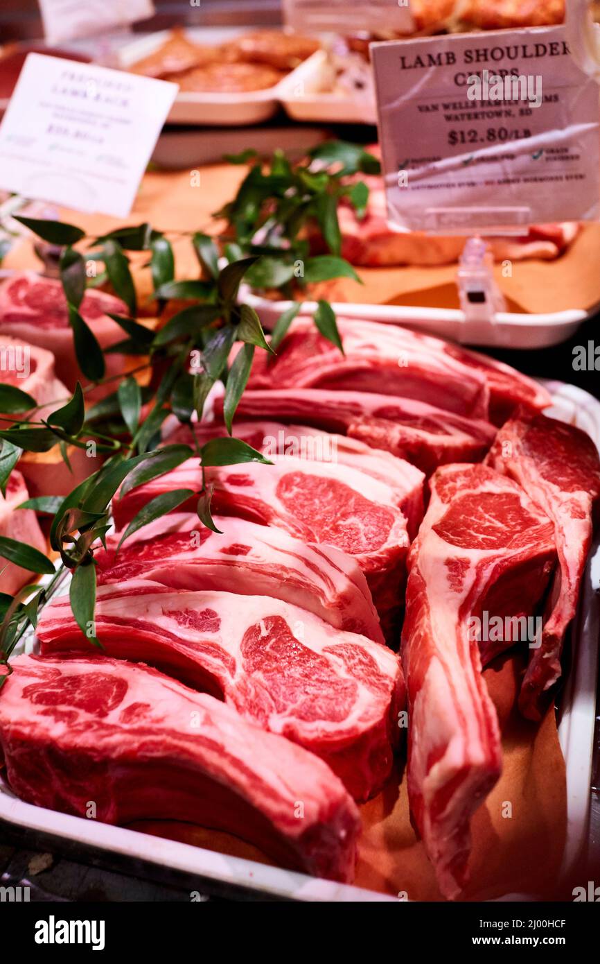 Pat La Frieda butcher department at the Eataly Italian Market place in ...