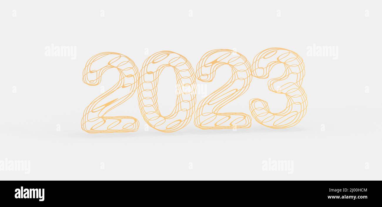 Illustration of the typography design of 2023 Stock Photo - Alamy