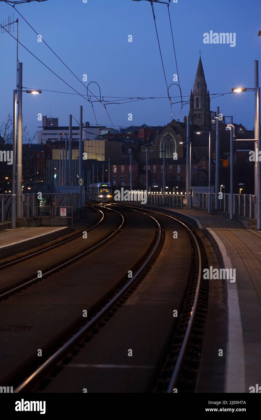 Nottingham Express transit Bombardier Incentro tram 215 Brian Clough ...