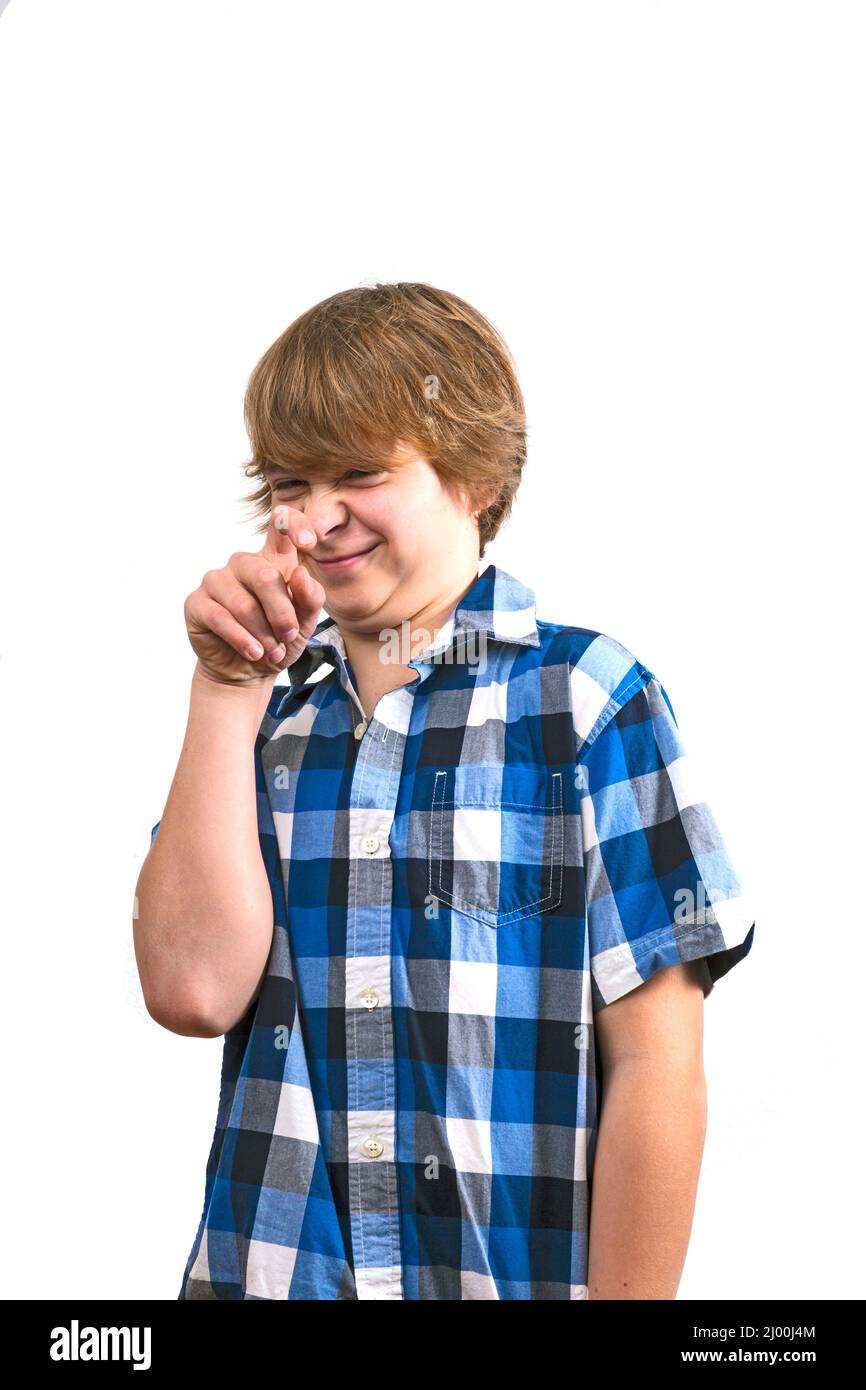 cute smart happy smiling young boy Stock Photo - Alamy