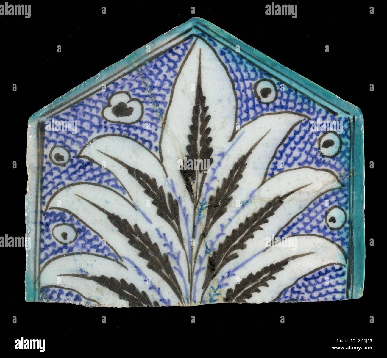 Tile. Syria or Egypt, 15th century. Ceramics. Fritware, underglaze ...