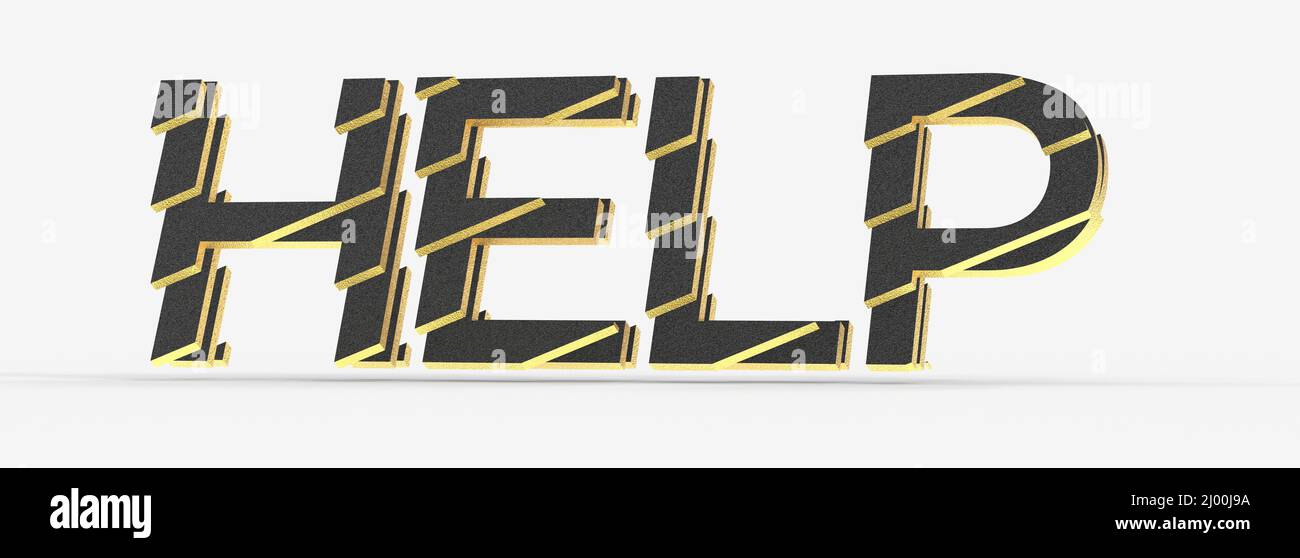 3D illustration of the word Help Stock Photo - Alamy