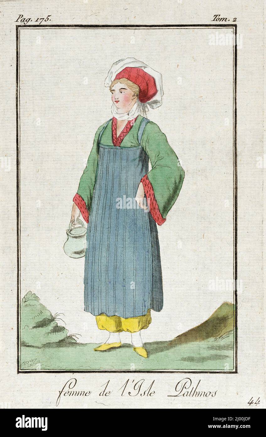 Costume Plate (Femme de l'Isle Palhmos). Jacques Grasset de Saint ...