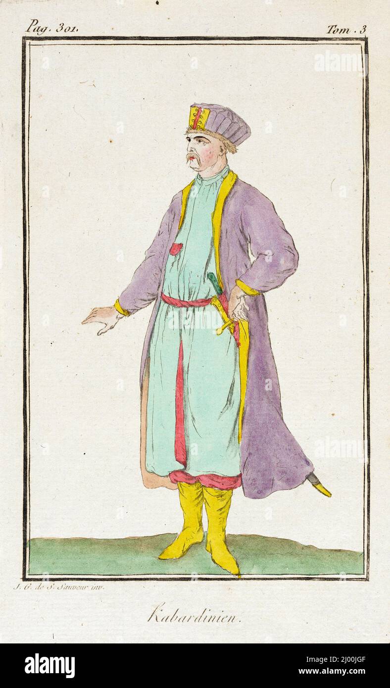Costume Plate (Kabardinien). Jacques Grasset de Saint-Sauveur (France ...