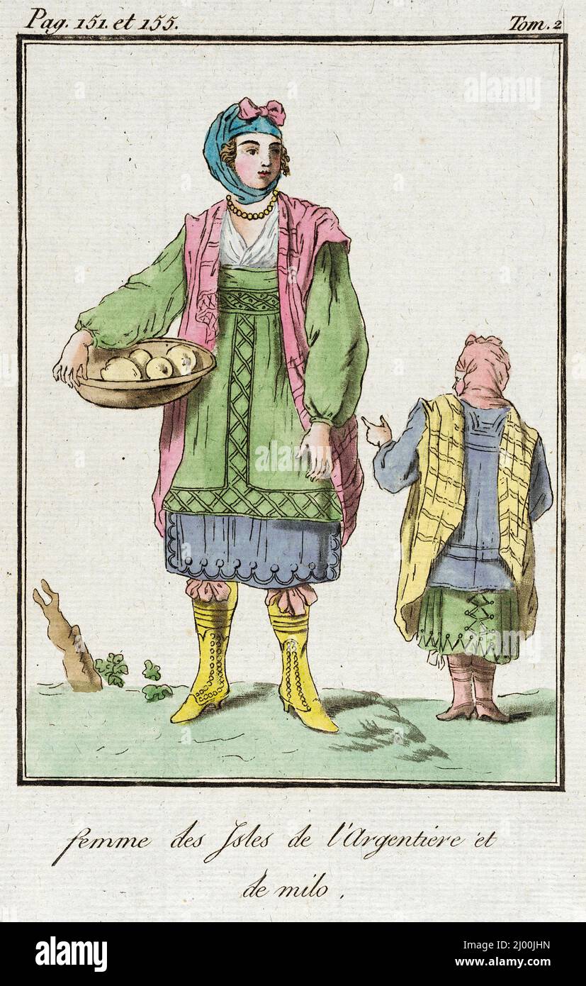 Costume Plate (Femme des Isles des l'Argentier et de Milo). Jacques ...