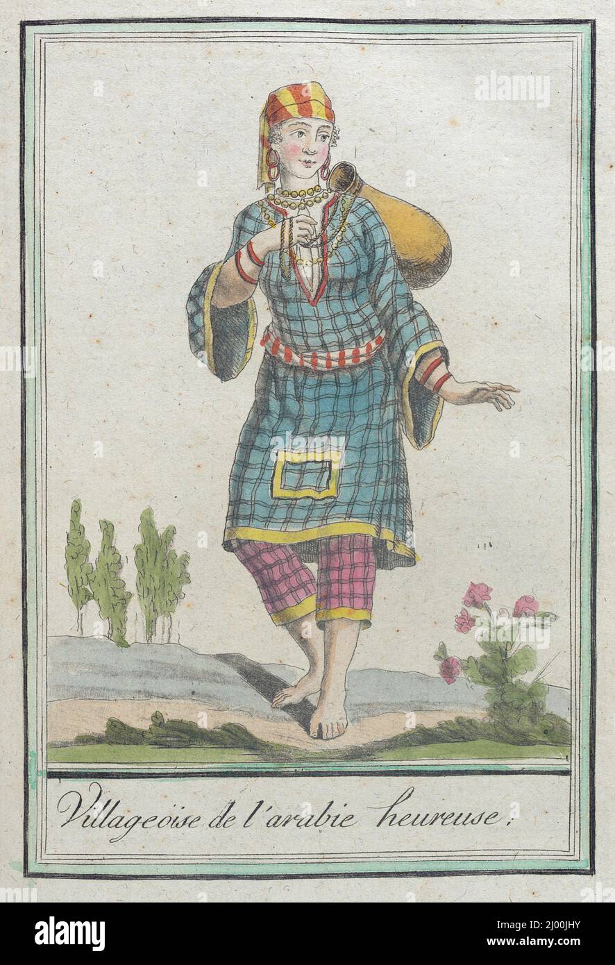 Costumes de Différents Pays, 'Villageoise de l'Arabie Heureuse'. L. F ...
