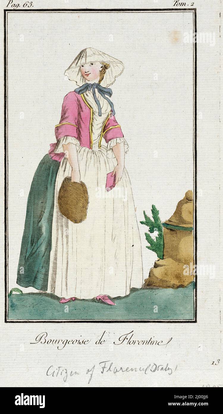 Costume Plate (Bourgeoise de Florentine). Jacques Grasset de Saint ...
