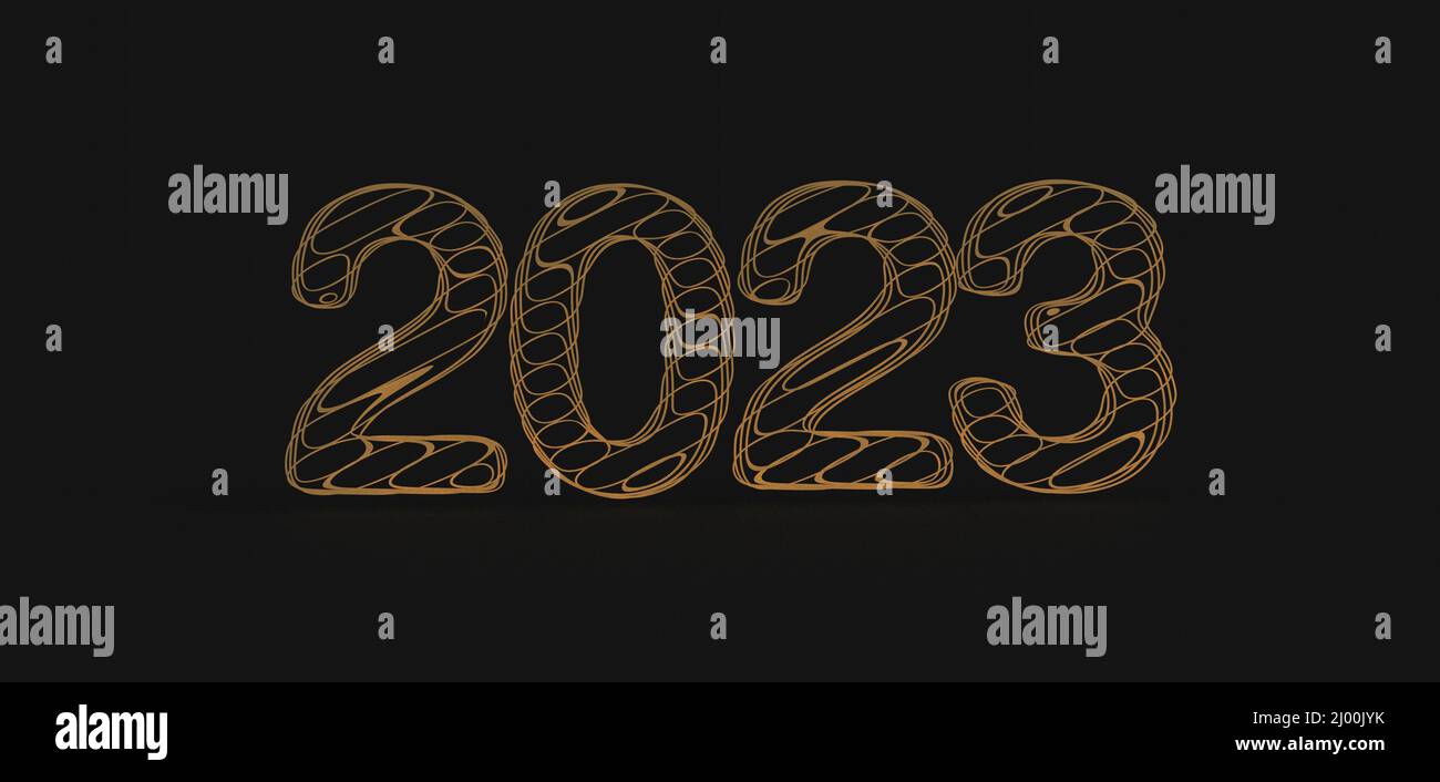 Illustration of the typography design of 2023 Stock Photo - Alamy