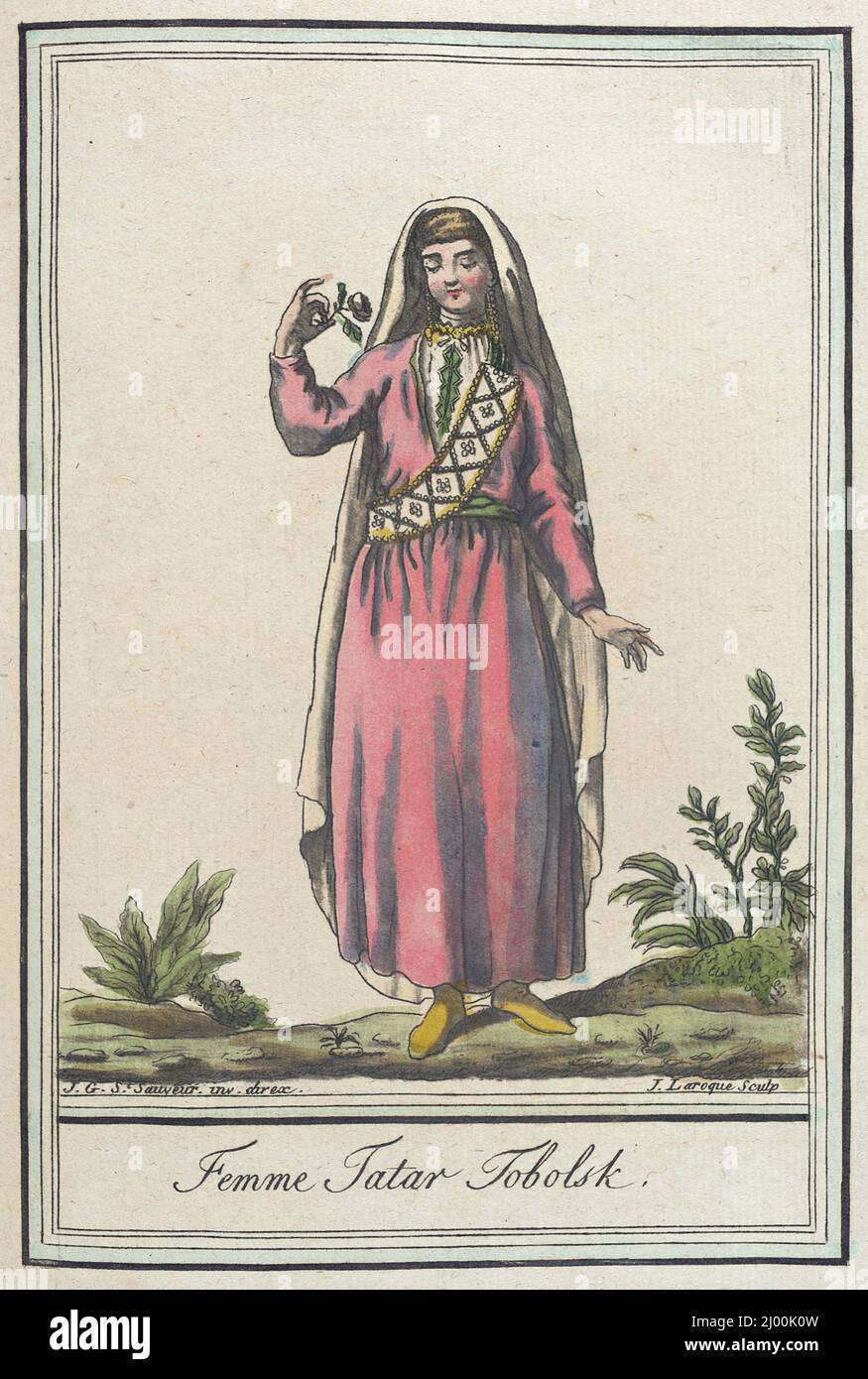 Costumes de Différents Pays, 'Femme Tatar Tobolsk'. L. F. Labrousse (France, Bordeaux, active ...