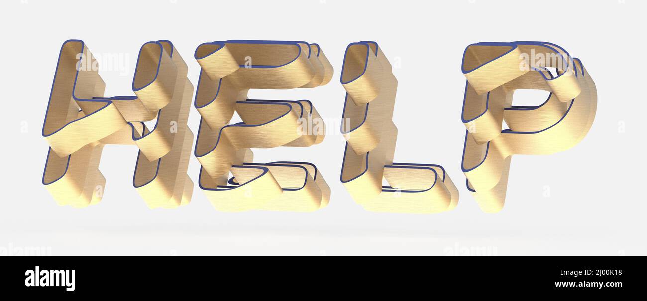 3D illustration of the word Help Stock Photo - Alamy
