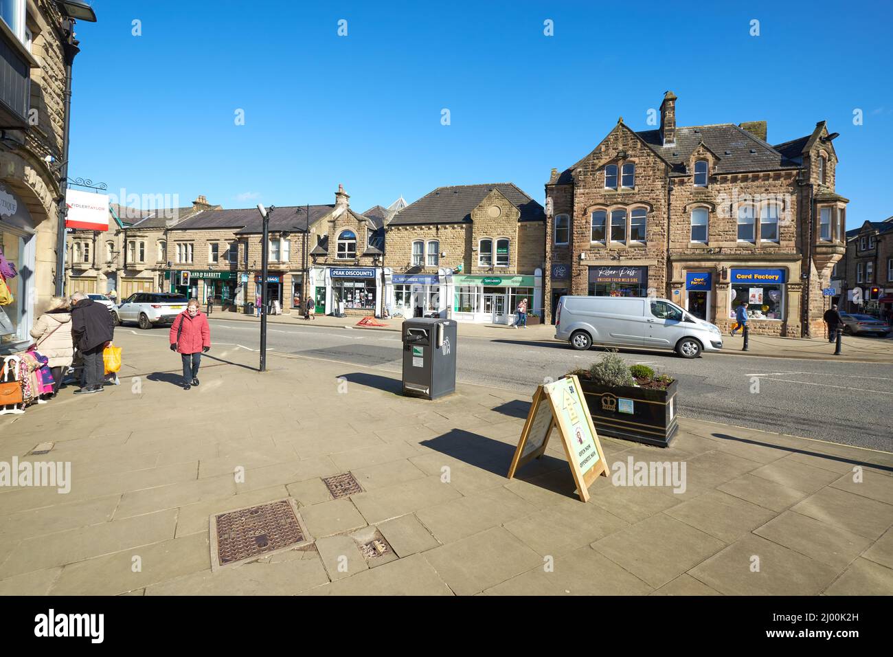 Town center in Matlock, Derbyshire, UK Stock Photo - Alamy