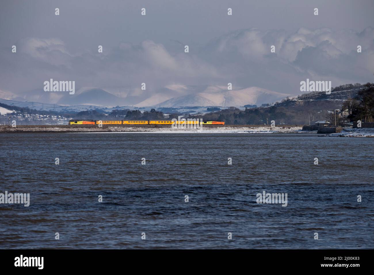 2 Colas Rail Freight class 67 locomotives hauling a Network Rail ...