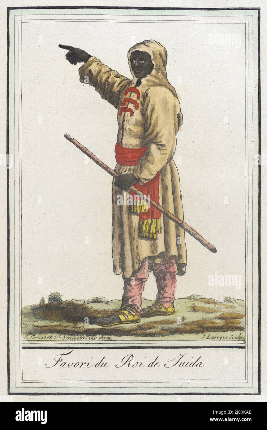 Costumes de Différents Pays, 'Favori du Roi de Guida'. L. F. Labrousse ...
