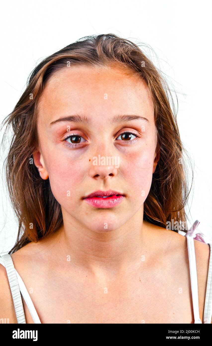 portrait of cute young teenage girl Stock Photo - Alamy
