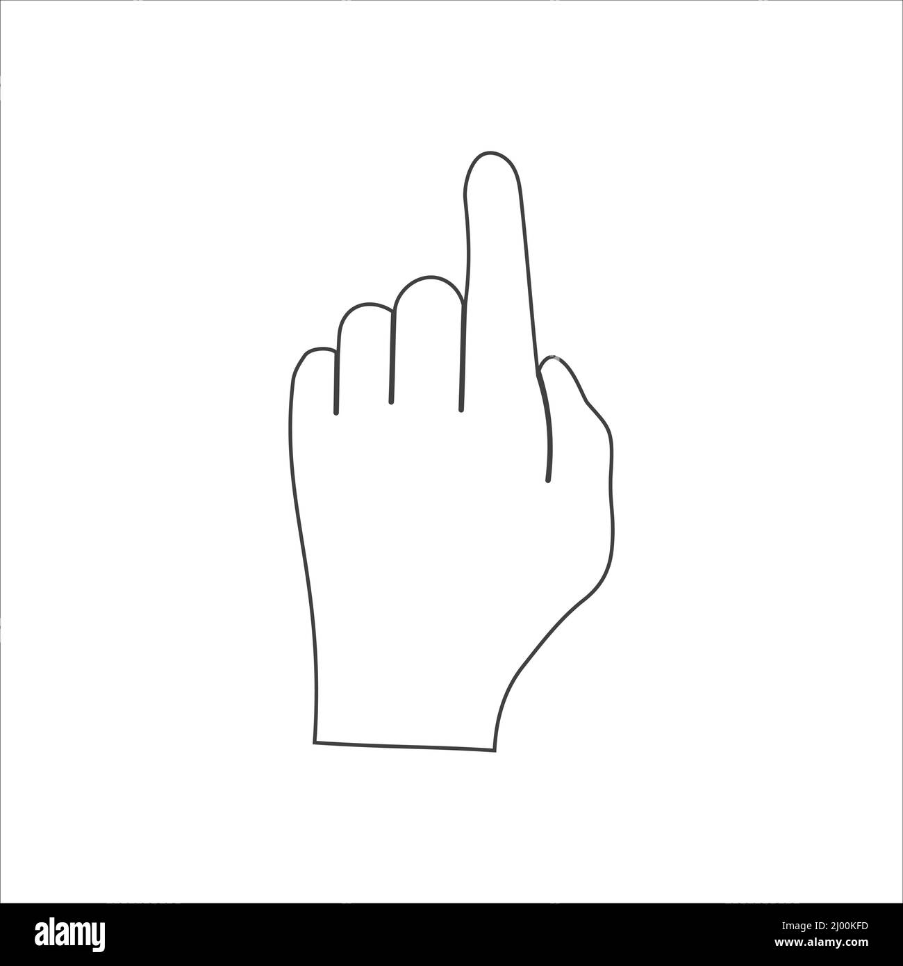 Hand vector icon on white background Stock Vector Image & Art - Alamy