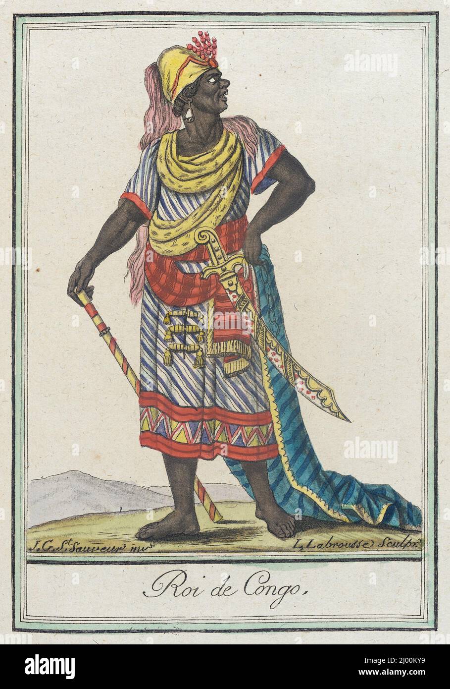 Costumes de Différents Pays, 'Roi de Congo'. L. F. Labrousse (France ...