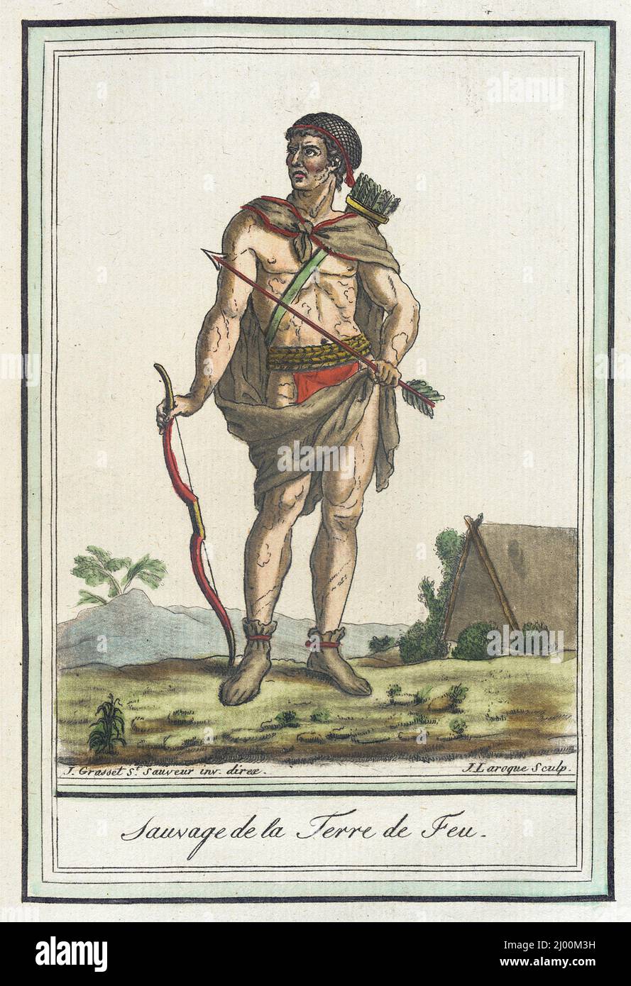 Costumes de Différents Pays, 'Sauvage de la Terre de Feu'. L. F ...