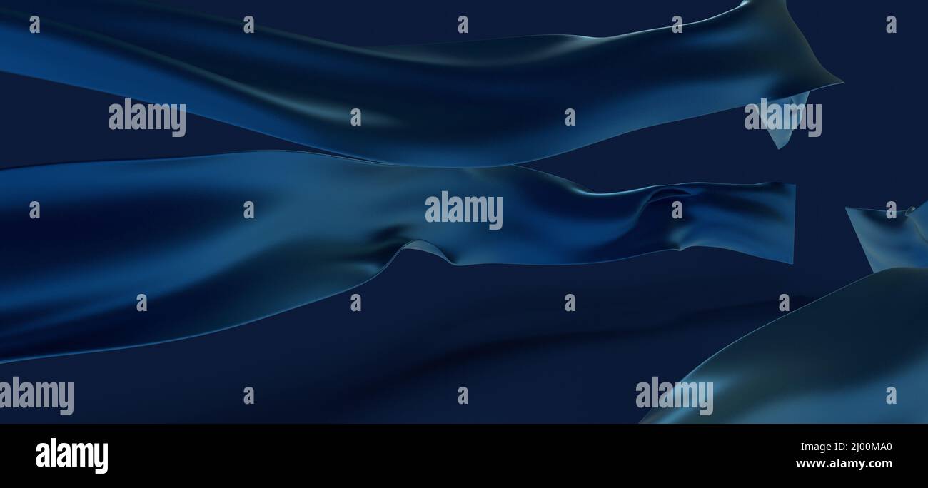 3d rendering of an abstract blue wave background Stock Photo - Alamy