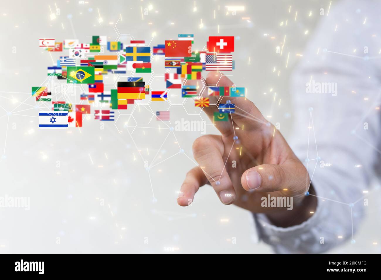 3d illustration of the International world flags Stock Photo - Alamy