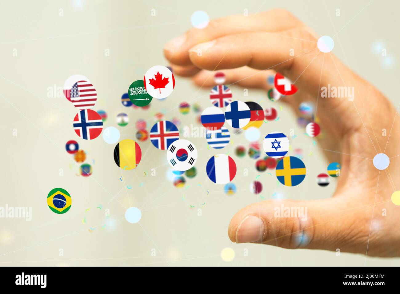 3d illustration of the International world flags Stock Photo - Alamy