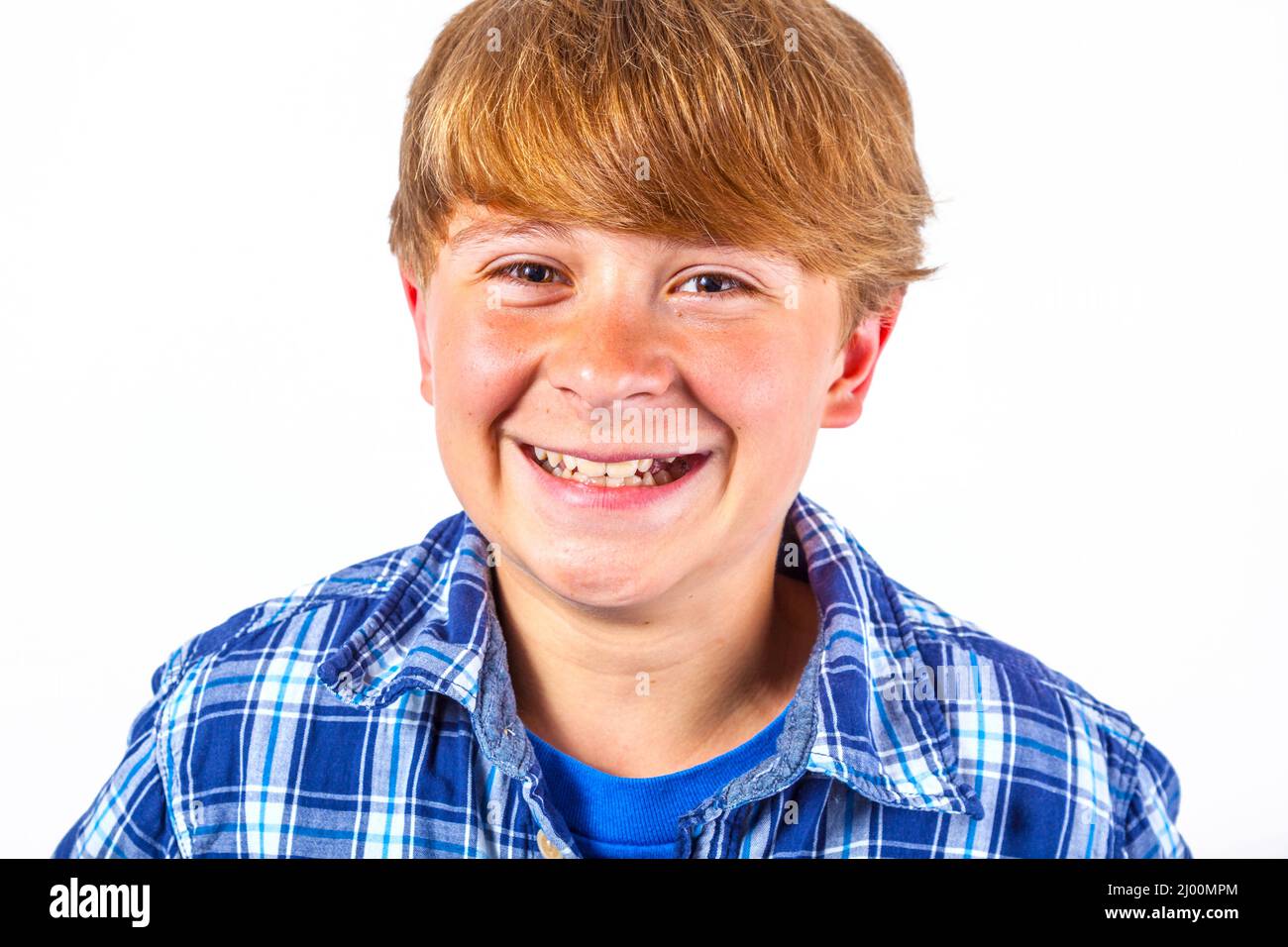 happy smart boy is laughing isolated on white Stock Photo - Alamy