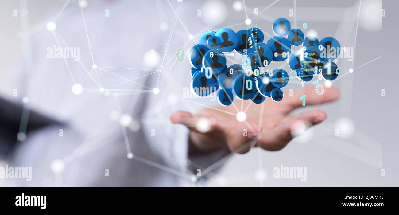 3d illustration of Neural networks and artificial intelligence Stock ...