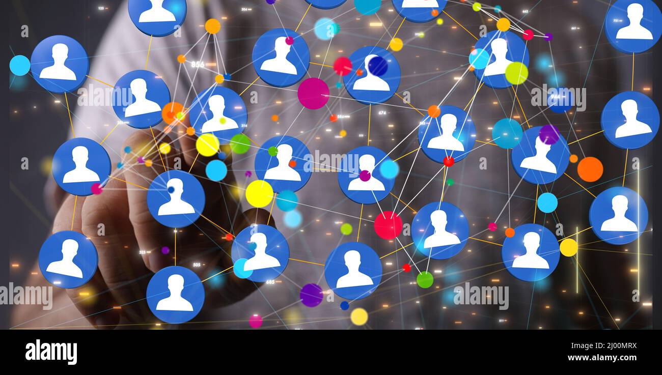 3d illustration of global digital connections with technology Stock ...