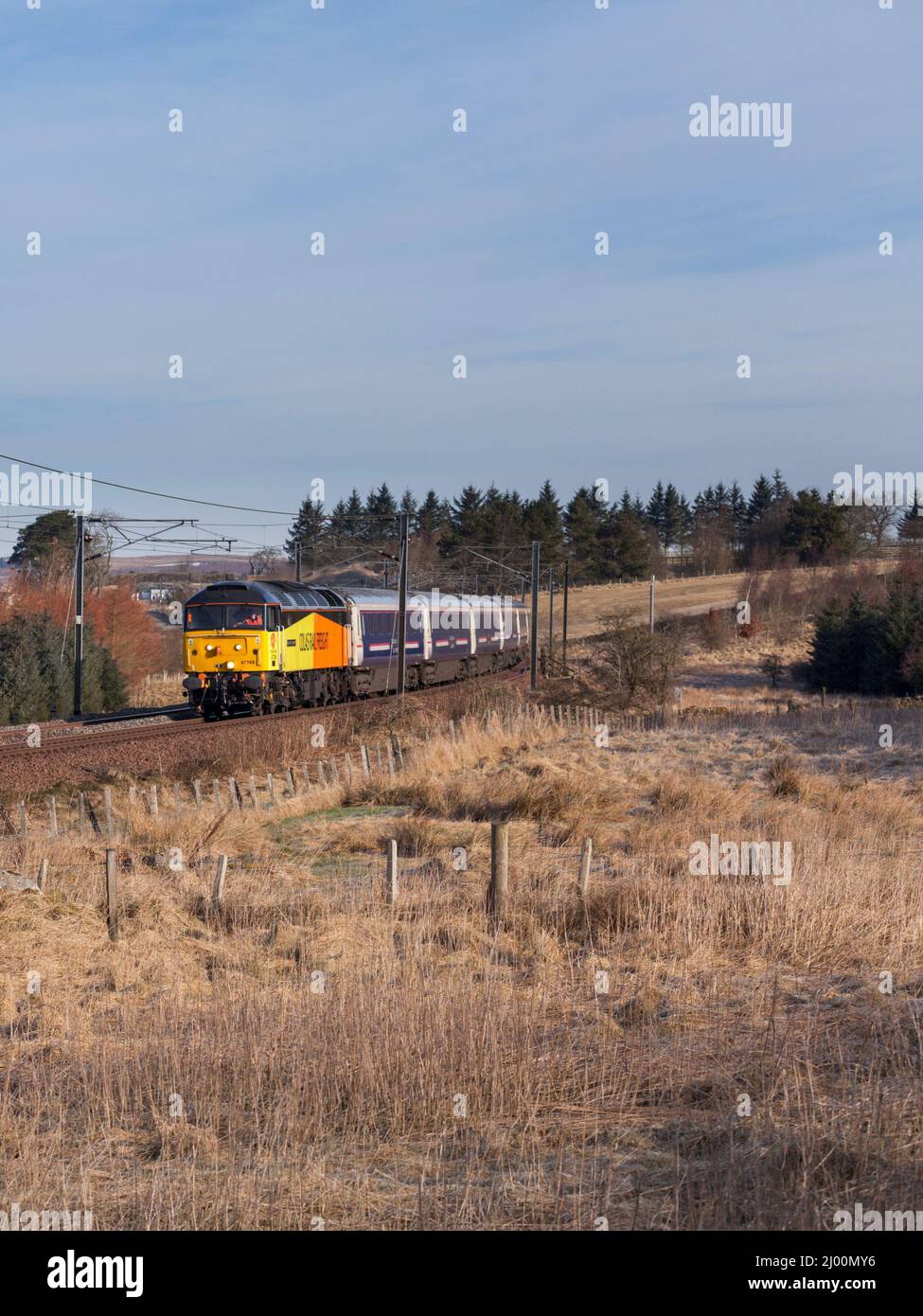 The empty stock from the Euston - Edinburgh Caledonian sleeper heads ...