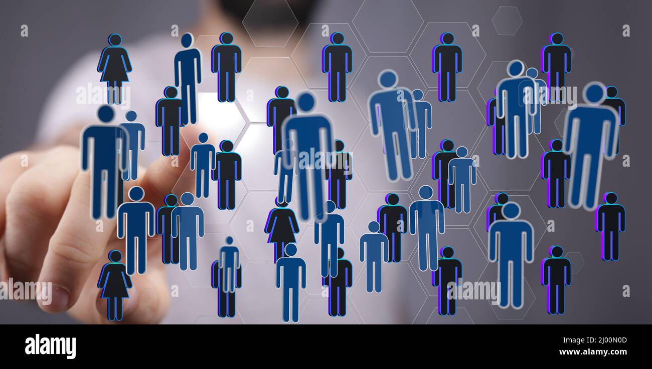 3d illustration of communication network digital group connect Stock ...