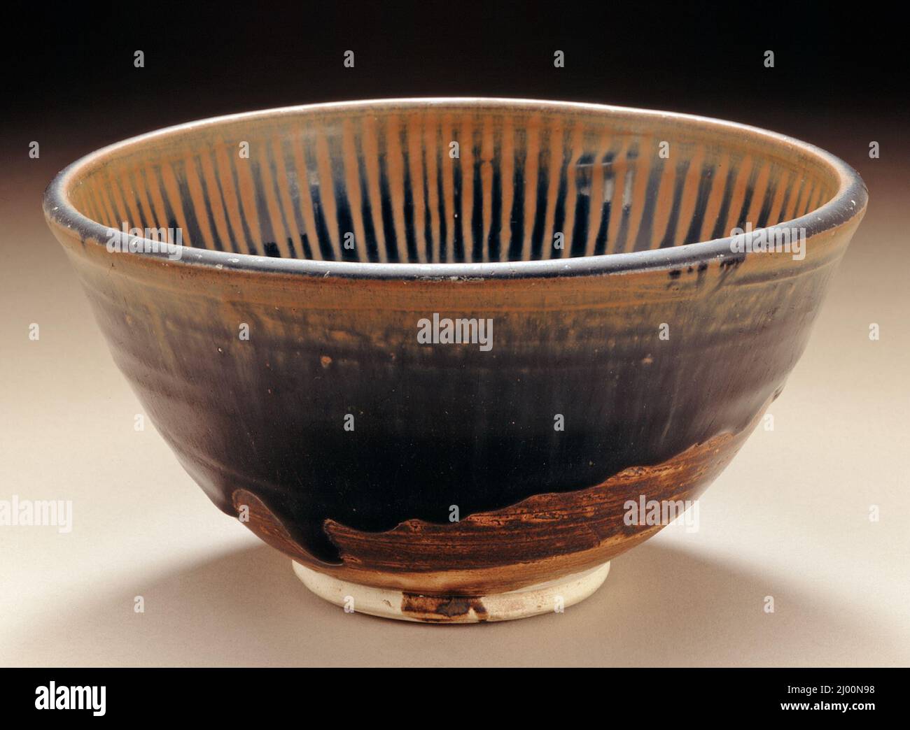 Bowl (Wan) with Stripes. China, Hebei Province, Ci County,Guantai kilns ...